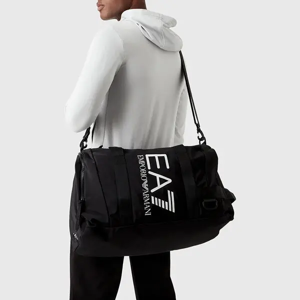 EA7 Logo Printed Top Handle Holdall