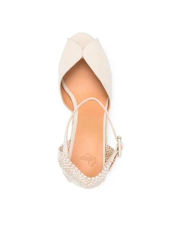 CastaÑer Castaer Bianca Peep-toe Wedge Sandals