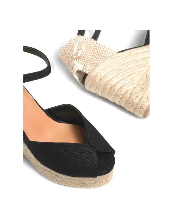 CastaÑer Bianca Peep-toe Wedge Sandals