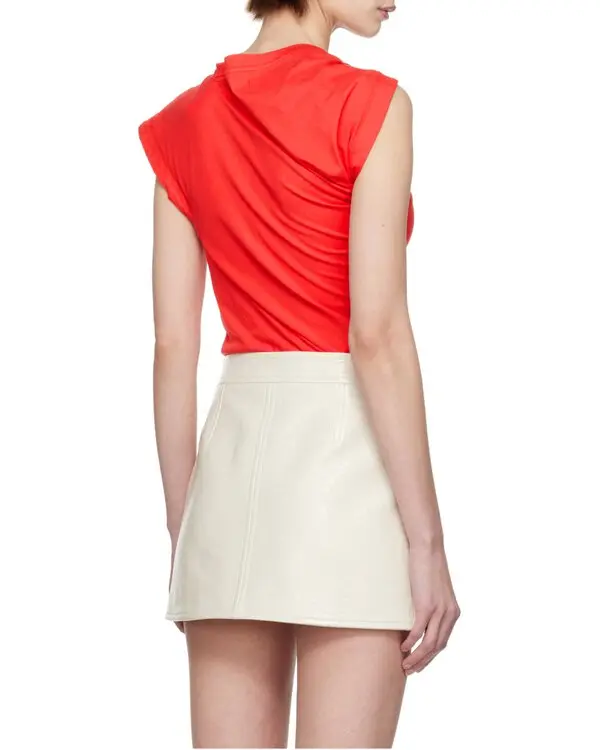 VIVIENNE WESTWOOD Orb Embroidered Asymmetrical T-shirt