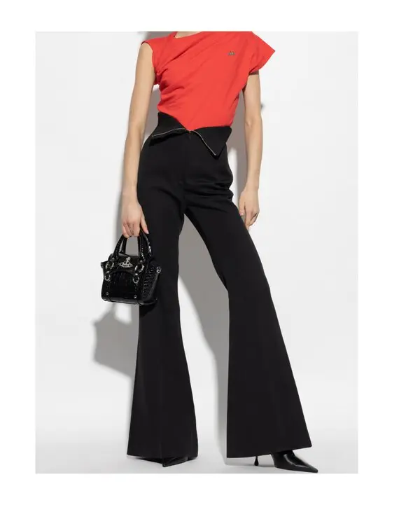 VIVIENNE WESTWOOD Orb Embroidered Asymmetrical T-shirt