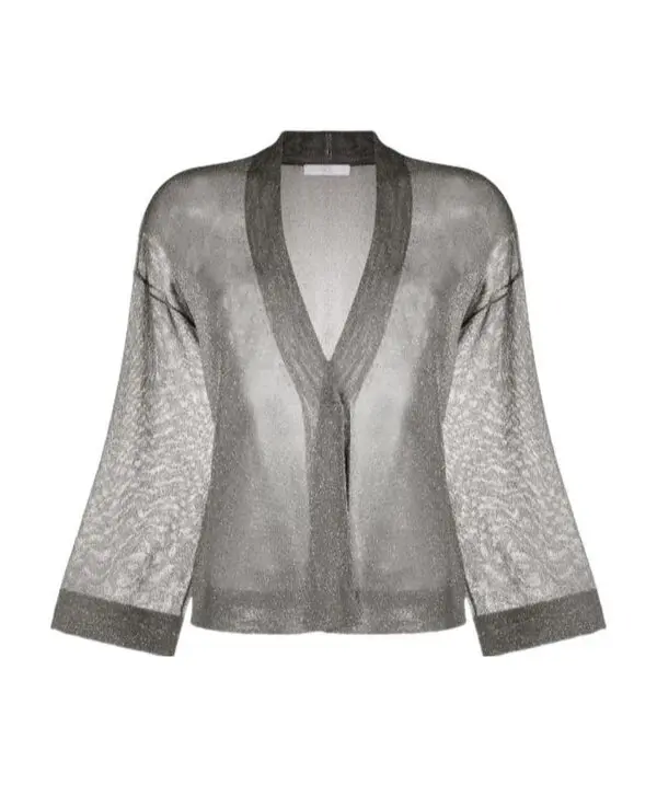 Fabiana Filippi Sequined Translucent Casual Jacket - Gray