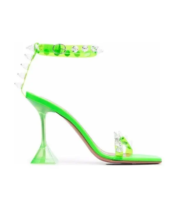 Amina Muaddi Rivet High-heeled Sandals