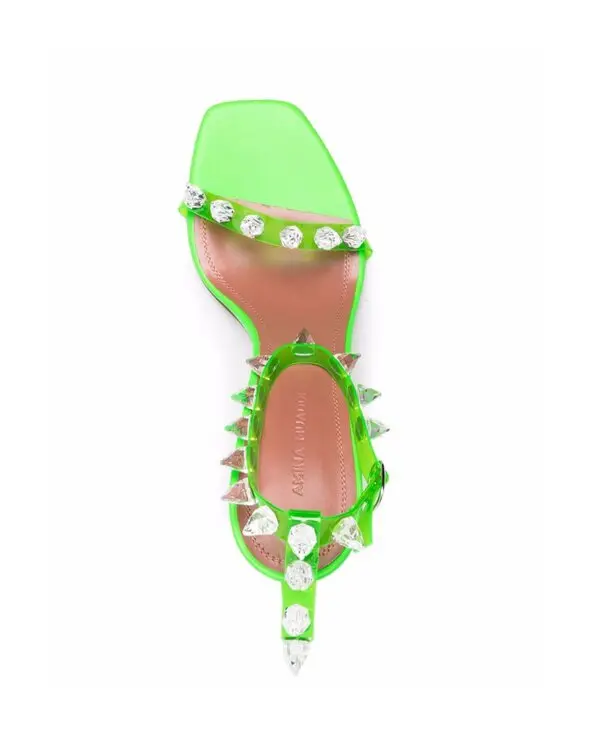 Amina Muaddi Rivet High-heeled Sandals