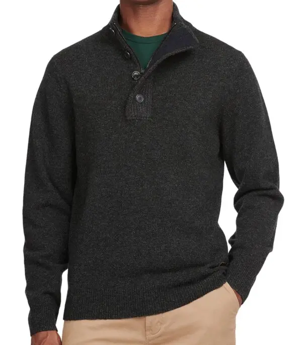 Barbour Button-down Pullover Wool Jumper
