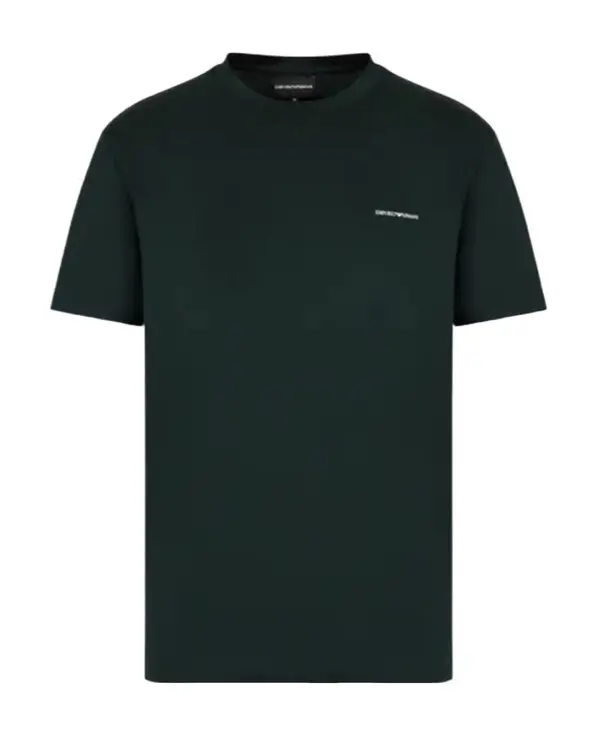 Emporio Armani Logo-print Short-sleeve T-shirt - Black