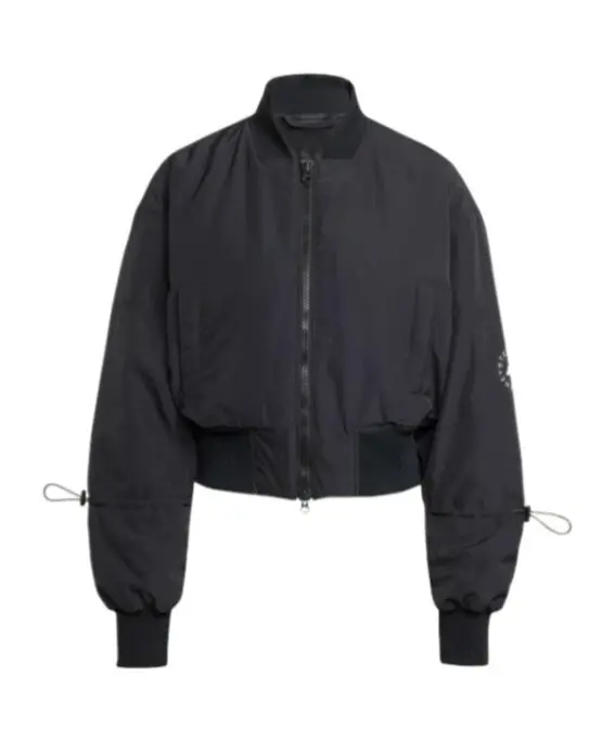 Adidas By Stella McCartney Truenature Woven Bomber Cropped Jacket - Black
