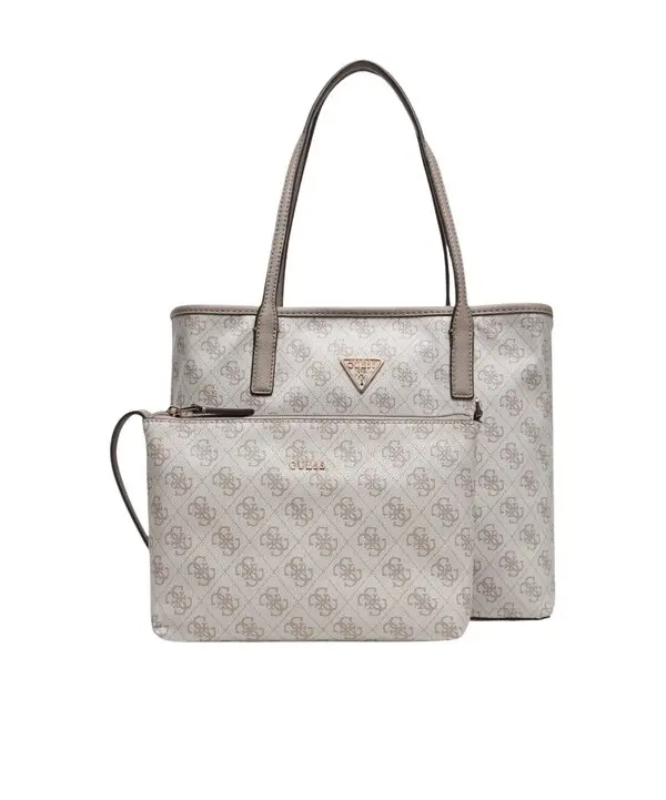 Guess Victtoria Monogram-pattern Logo-plaque Tote Bag