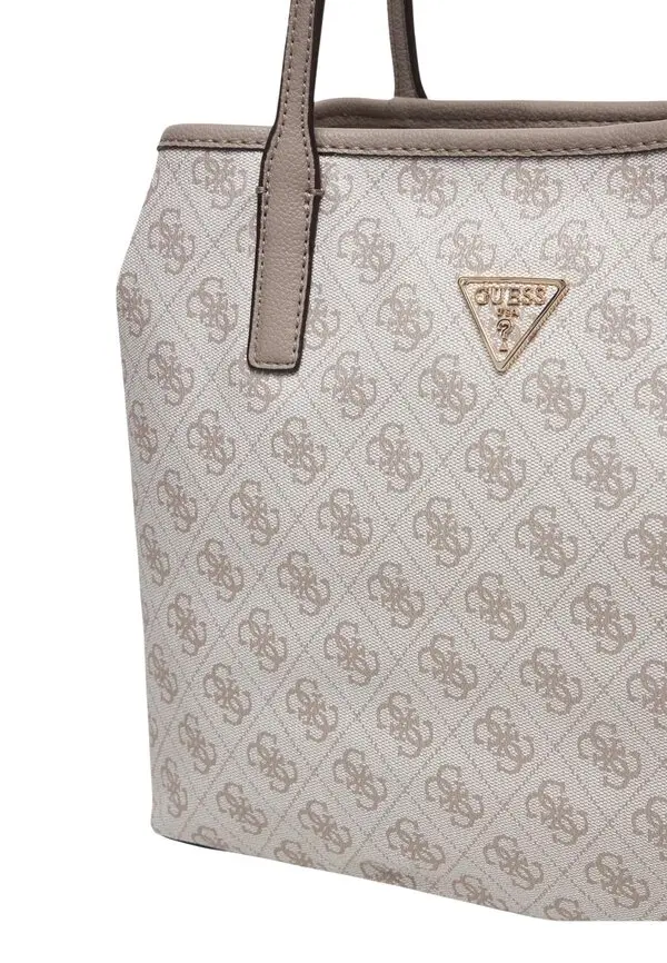 Guess Victtoria Monogram-pattern Logo-plaque Tote Bag