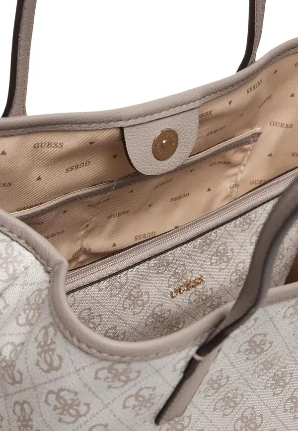 Guess Victtoria Monogram-pattern Logo-plaque Tote Bag