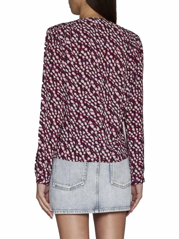 Isabel Marant Étoile Graphic-printed V-neck Shirt
