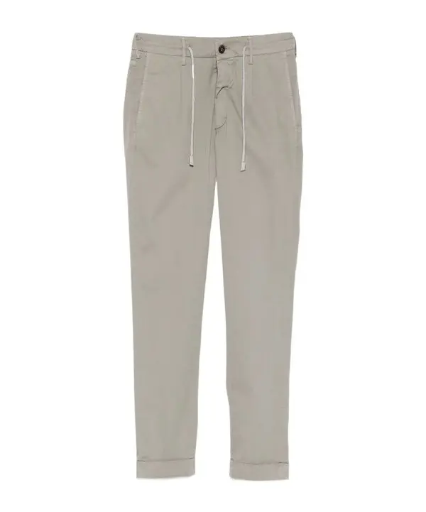 Eleventy Drawstring Turn-up Pants - Gray