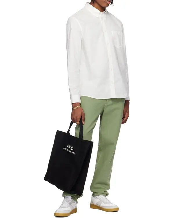 A.p.c. Shopping Bag With Logo - Black