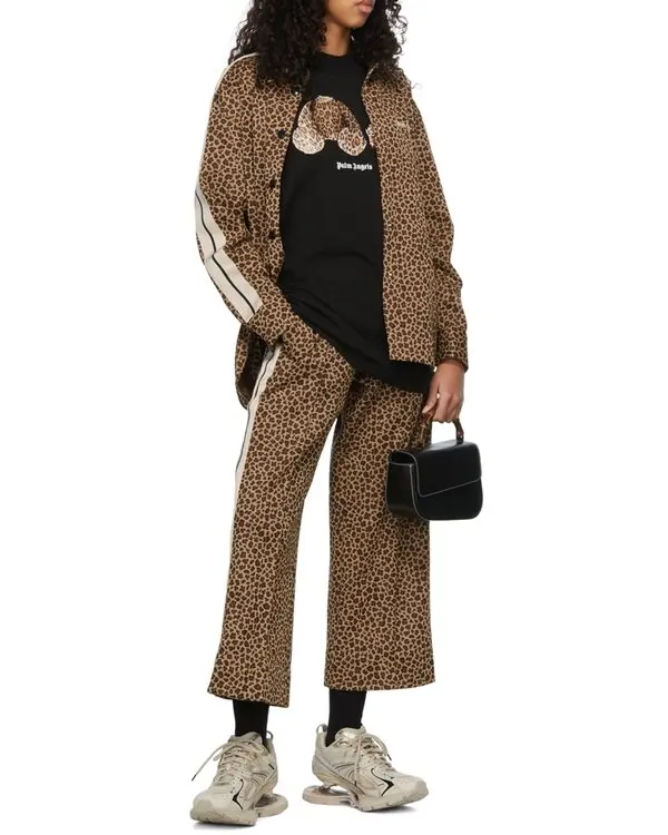 Palm Angels Leopard Teddy Bear Print T-shirt