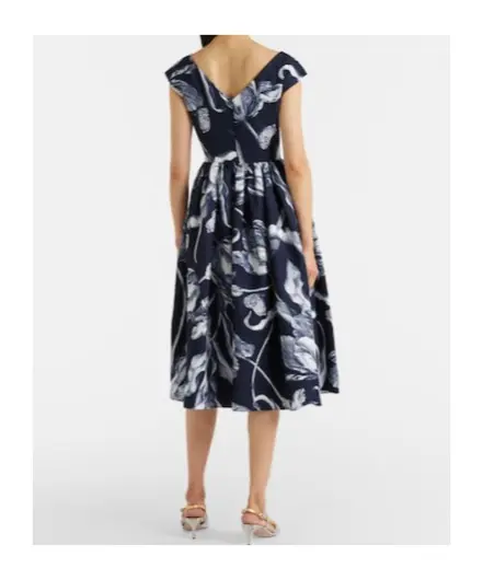 Erdem Floral Cotton-blend Faille Midi Dress