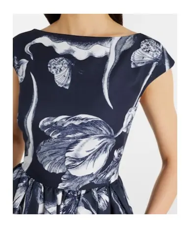 Erdem Floral Cotton-blend Faille Midi Dress