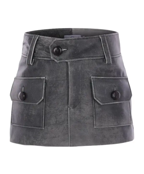 Vaquera Vintage-effect Low-waist Skirt