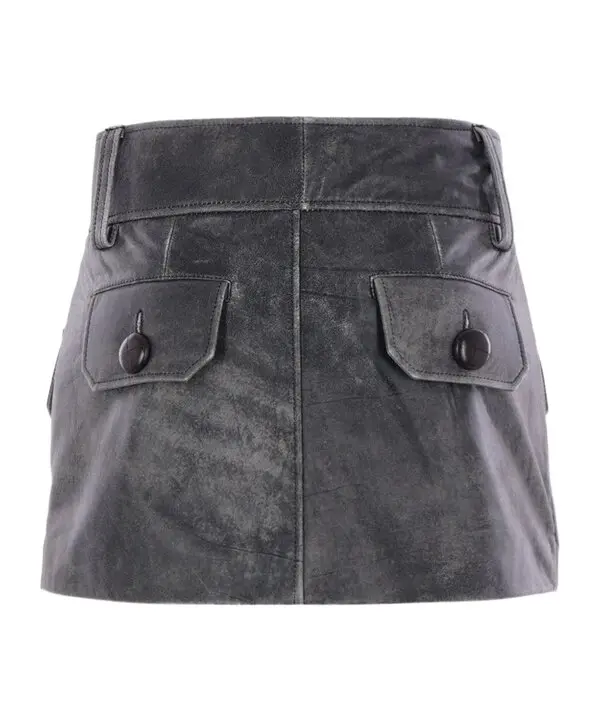 Vaquera Vintage-effect Low-waist Skirt