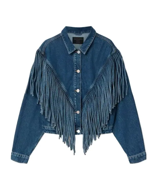 ALLSAINTS Fringed Denim Jacket