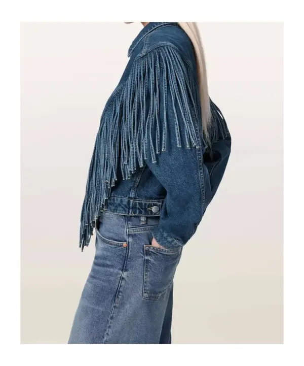ALLSAINTS Fringed Denim Jacket