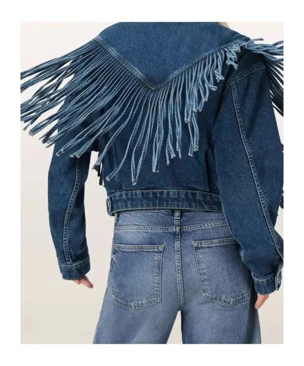 ALLSAINTS Fringed Denim Jacket