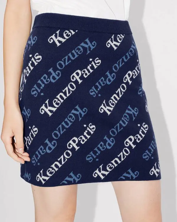 Kenzo All-over Logo Detailed Knitted Mini Skirt