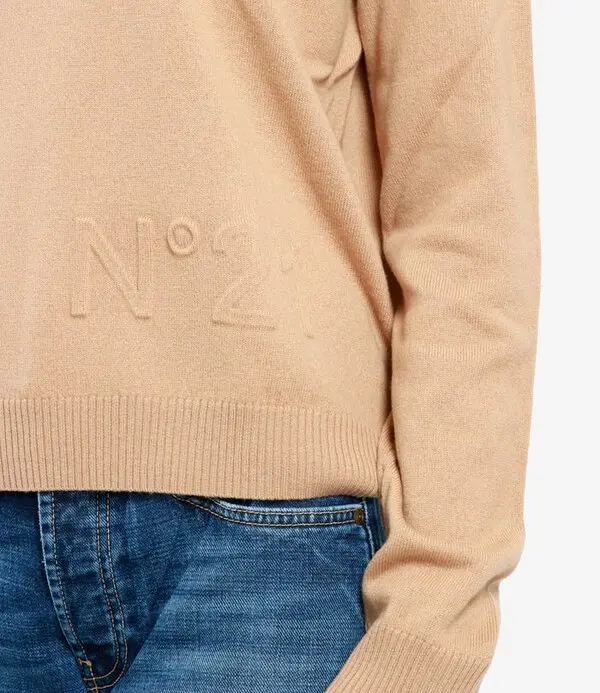 N.21 Logo Letter Round Neck Sweater