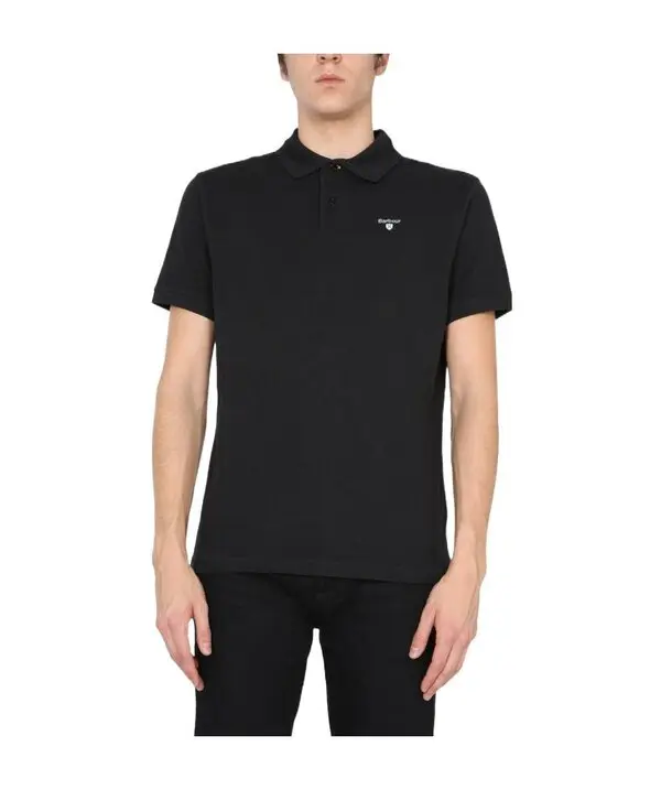 Barbour Logo Embroidered Polo Shirt - Black