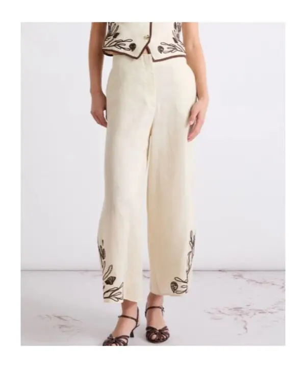 Marella Embroidered Trousers