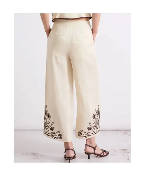 Marella Embroidered Trousers
