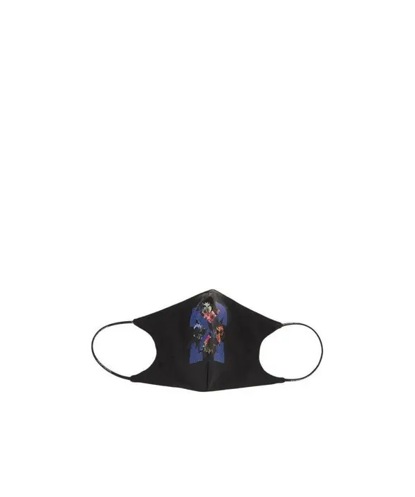 Off-White Graphic Print Face Mask - Black
