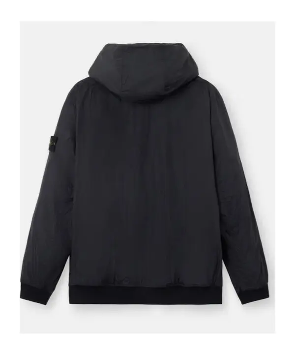 Stone Island Logo Patch Zip-up Hooded Jacket