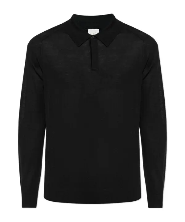 Paul Smith Wool Polo Sweater - Black