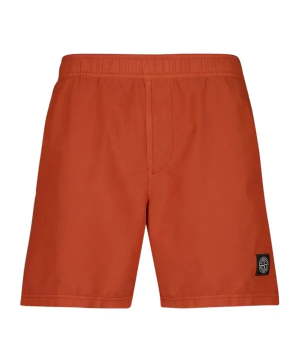 Stone Island Regular Fit Mid-length Swim Trunks - Brown