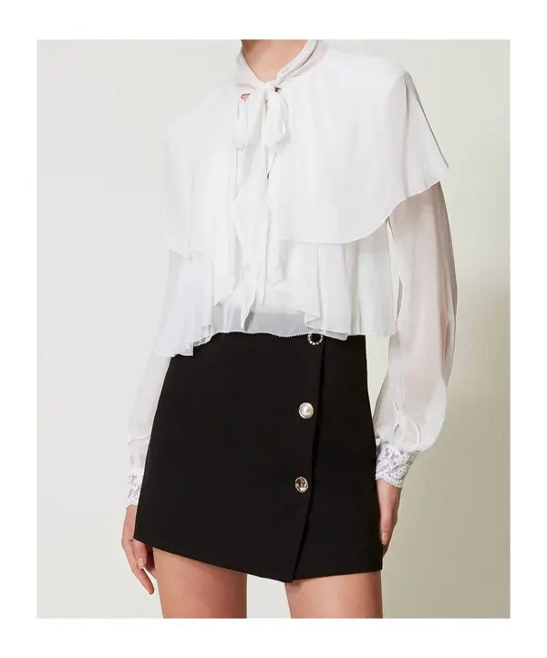 TWINSET Logo Plaque Mini Skirt