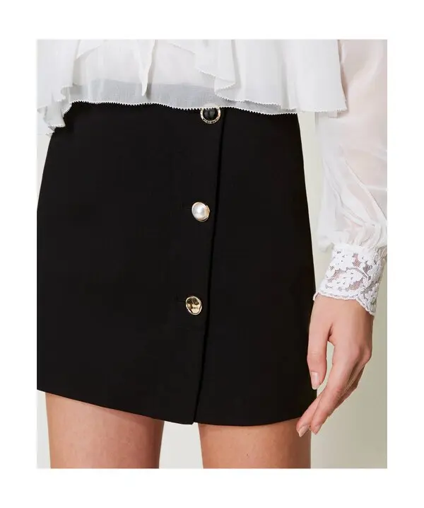 TWINSET Logo Plaque Mini Skirt