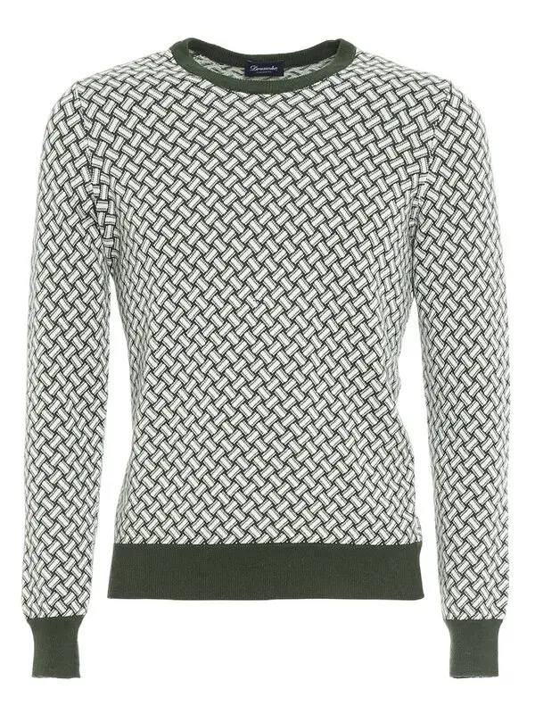 DRUMOHR Biscuit Pattern Crewneck Jumper