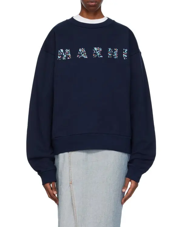 Marni Logo Printed Crewneck Sweatshirt