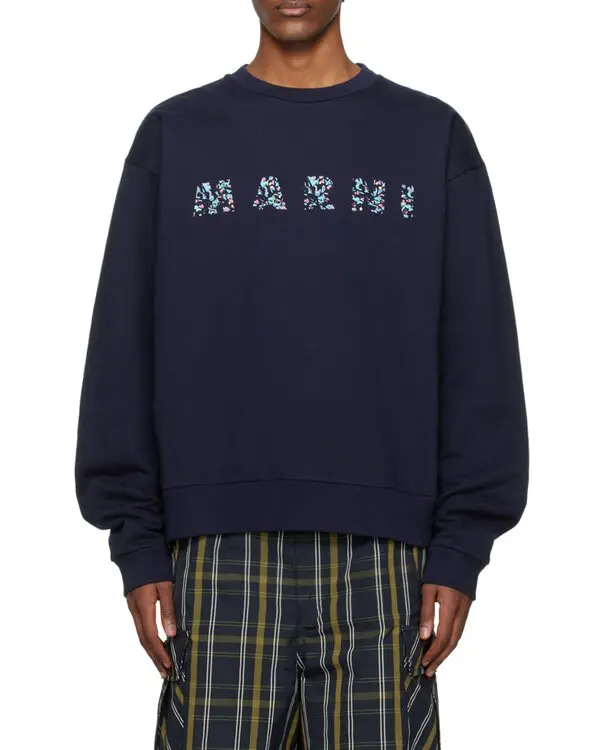 Marni Logo Printed Crewneck Sweatshirt