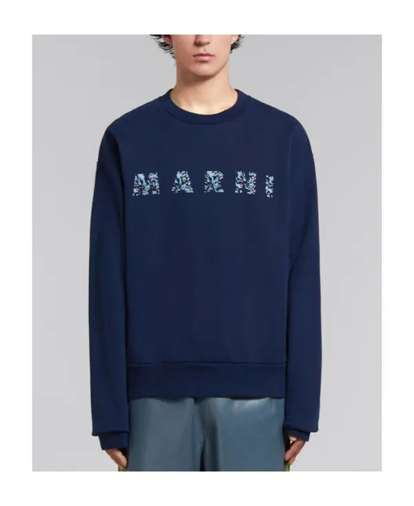 Marni Logo Printed Crewneck Sweatshirt