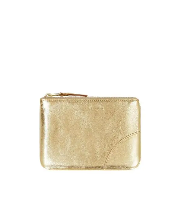 Comme Des Garçons Metallic-effect Zipped Wallet