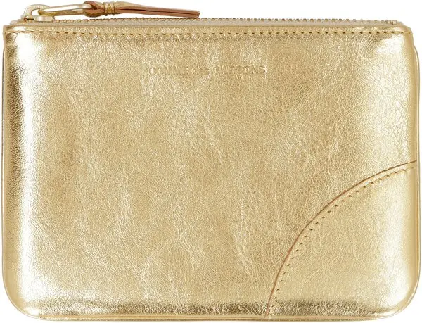 Comme Des Garçons Metallic-effect Zipped Wallet