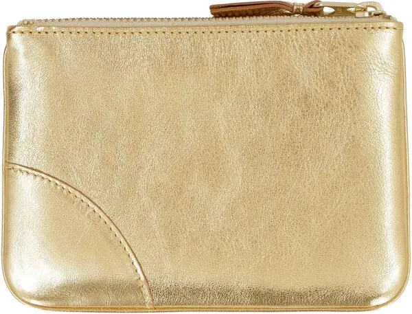 Comme Des Garçons Metallic-effect Zipped Wallet