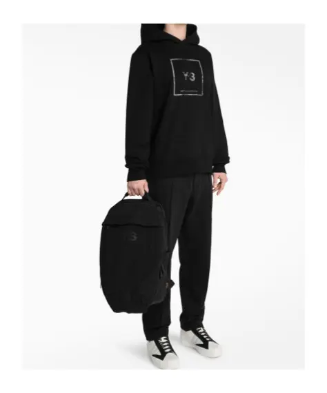 Y3 Logo-print Cotton Hoodie