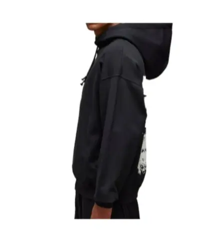 Y3 Maxi Logo Printed Drawstring Hoodie