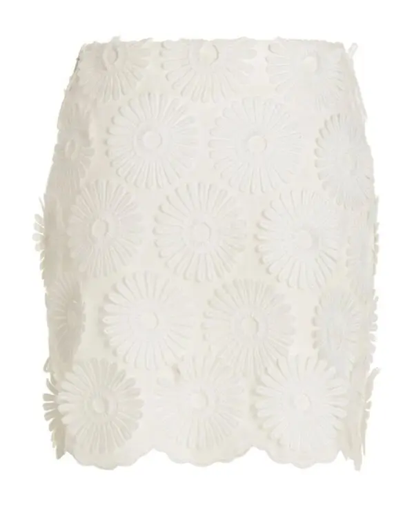 Elie Saab Floral Embroidered A-line Mini Skirt