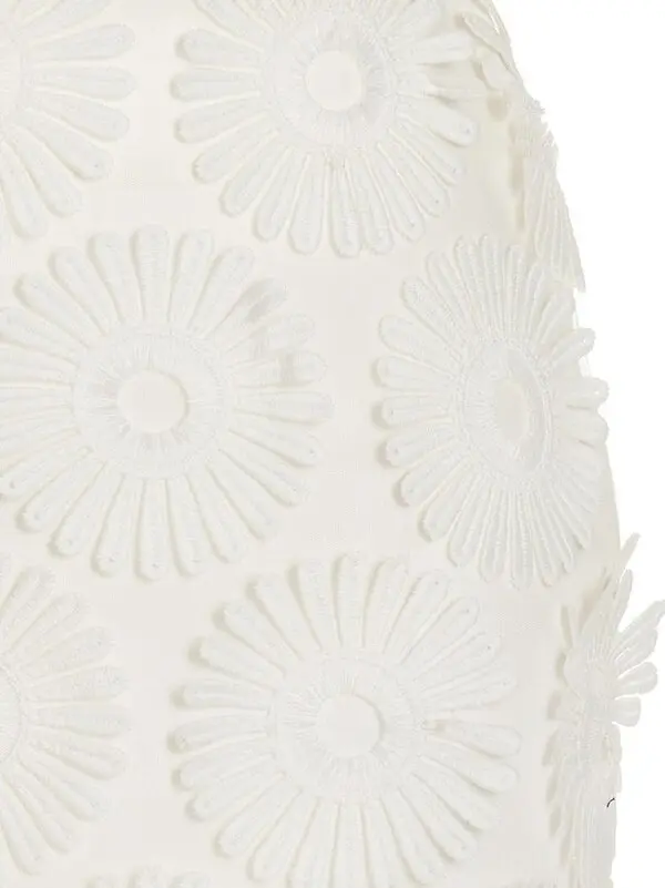 Elie Saab Floral Embroidered A-line Mini Skirt