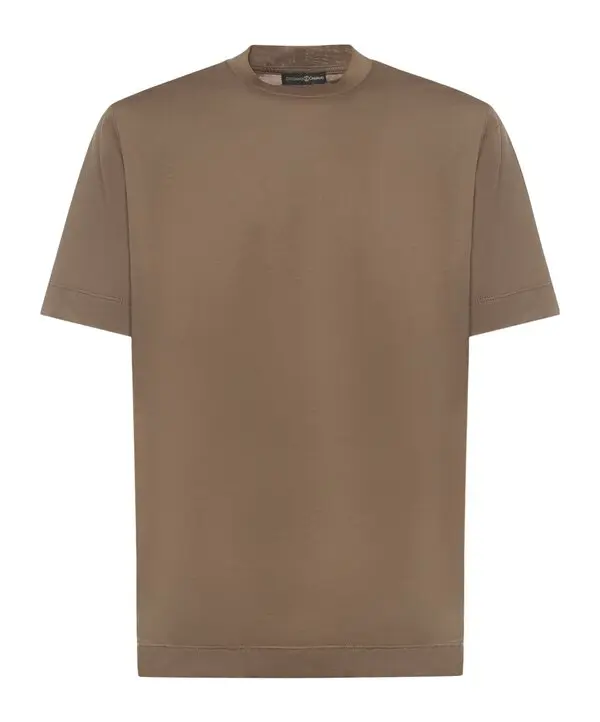 GIULIANO GALIANO Crew Neck T-shirt - Brown