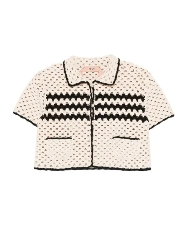 N.21 Crochet Cardigan - White