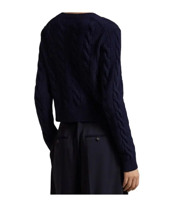 Polo Ralph Lauren Cable-knit Crewneck Buttoned Cardigan